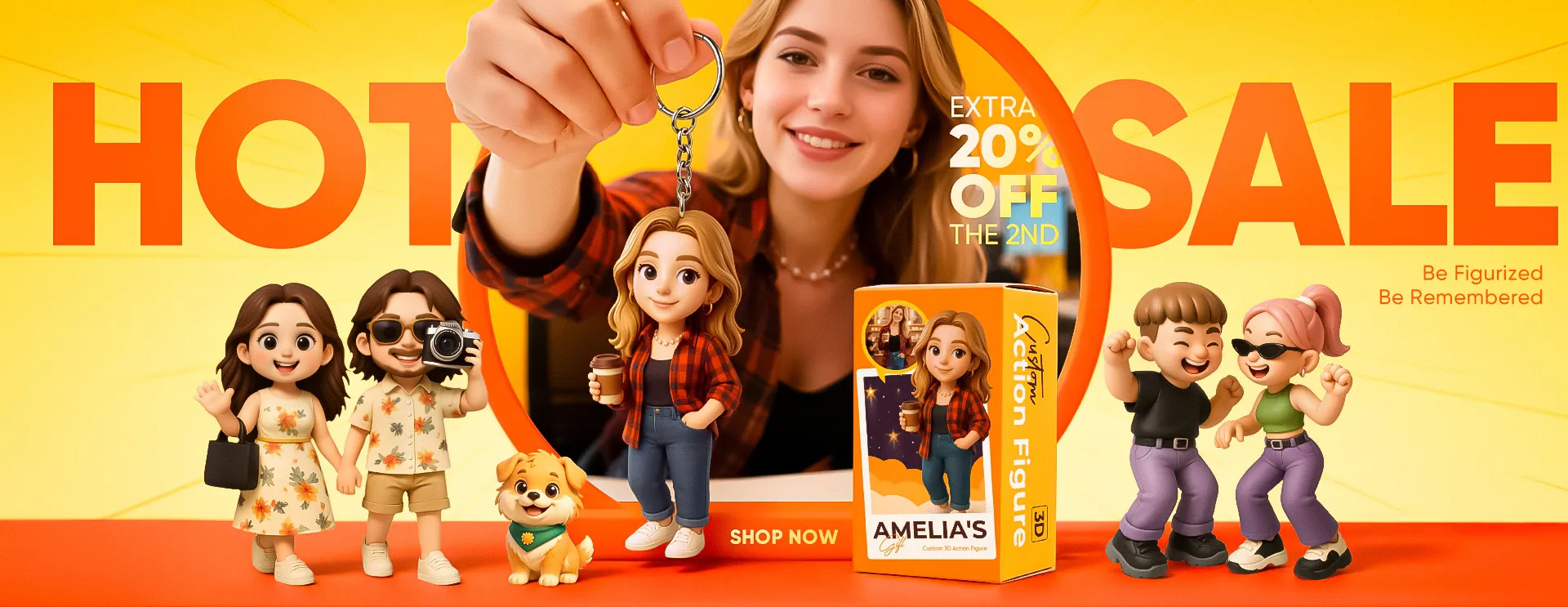 Custom 3D Bag Charms & Keychains - Turn Photo into Mini Figure